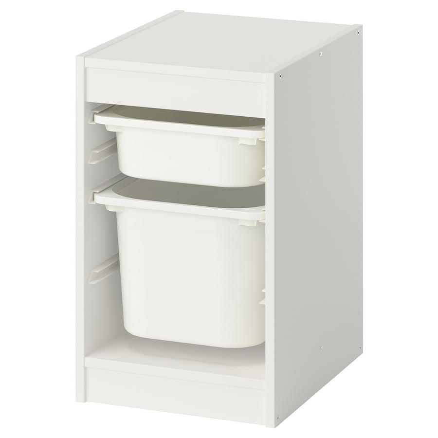 TROFAST storage combination with boxes, white/white, 34x44x56 cm - IKEA UK