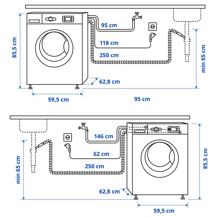 UDDARP washing machine, 8 kg - IKEA UK