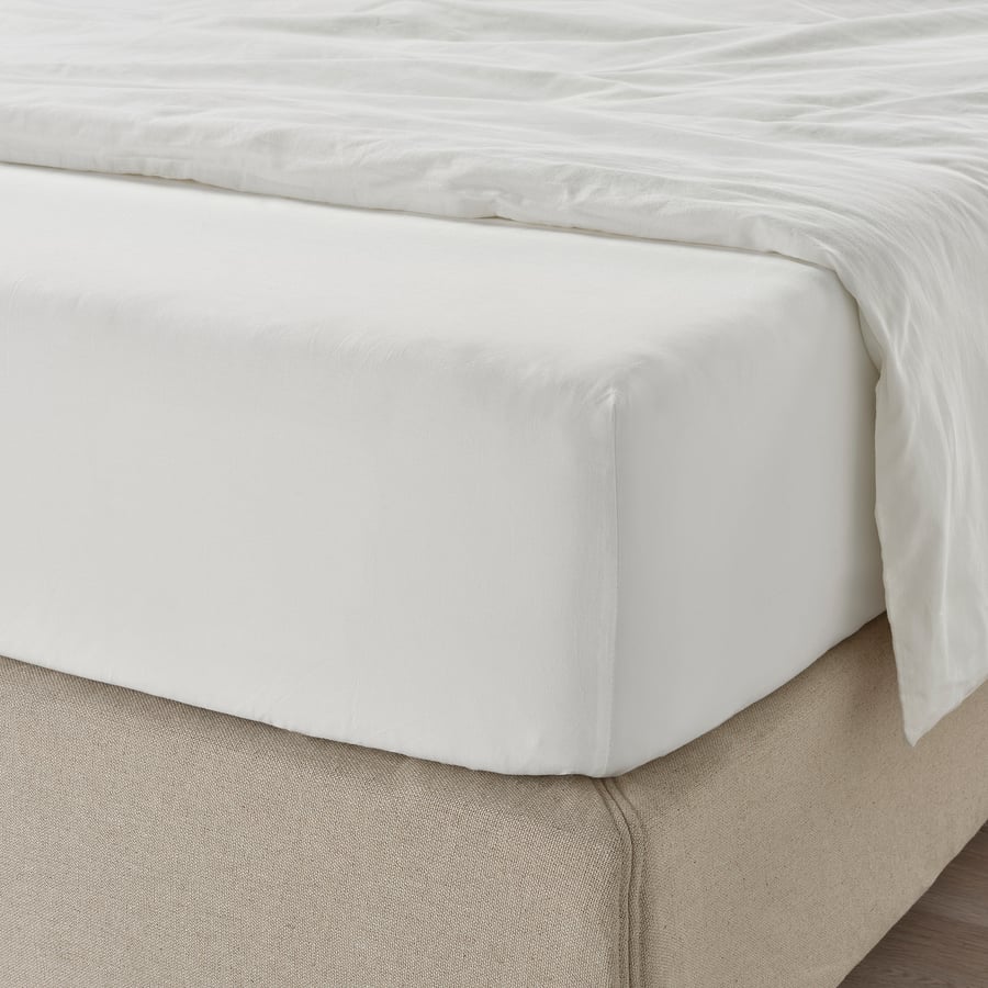 ULLVIDE White Single Fitted Sheet - IKEA UK