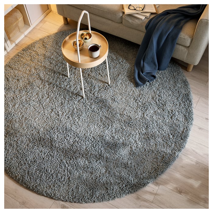 UTREDNING light grey, round rug, 190 cm - IKEA UK