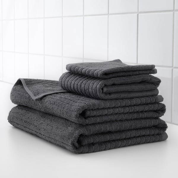 VÅGSJÖN dark grey, Washcloth, 30x30 cm - IKEA