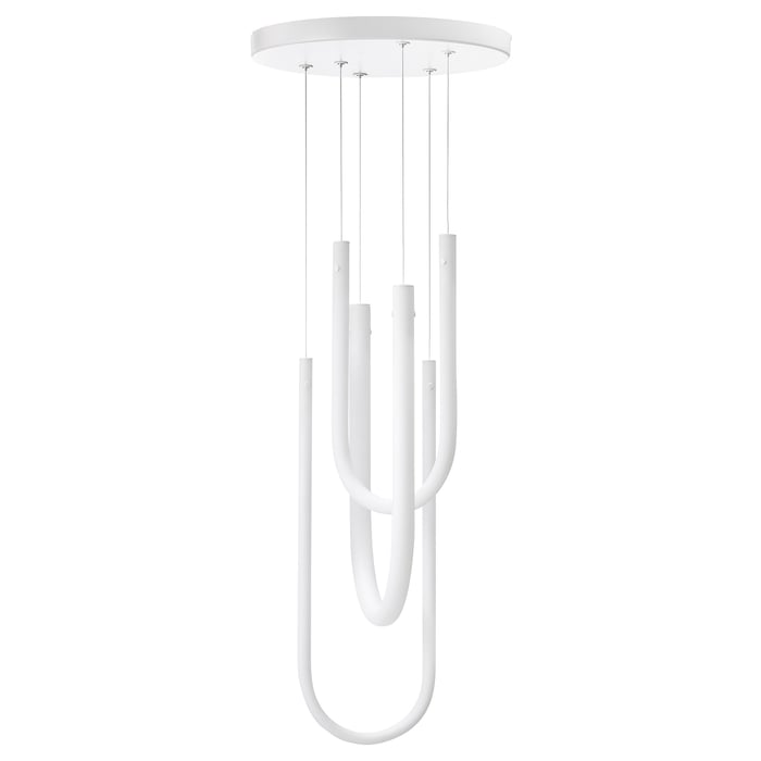VARMBLIXT white frosted glass, LED pendant lamp, 46 cm - IKEA UK