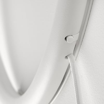 VARMBLIXT white metal/circle, LED wall lamp - IKEA UK