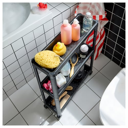VESKEN trolley, black, 54x18x71 cm - IKEA UK