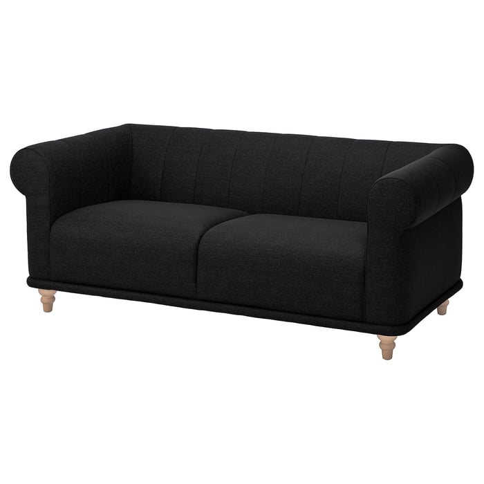 VISKAFORS 2 seater sofa, Lejde anthracite/birch - IKEA UK