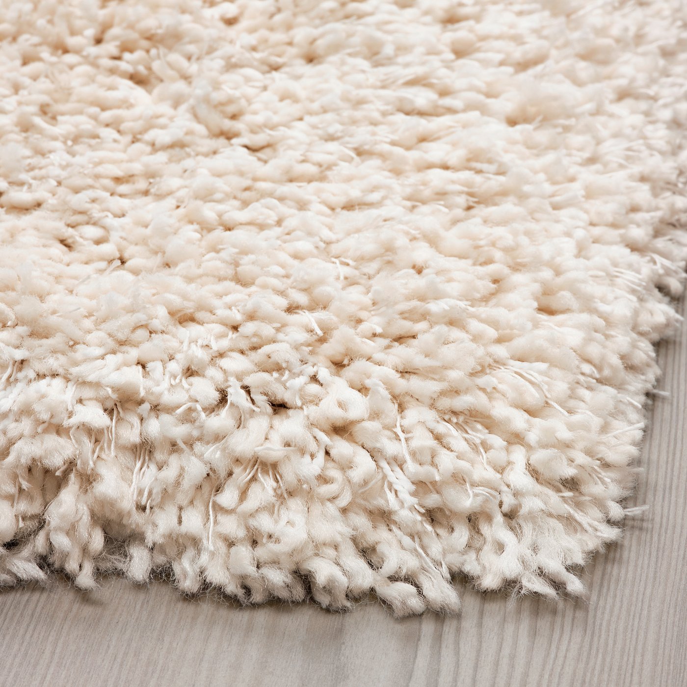 VOLLERSLEV Rug, high pile, white, 160x230 cm - IKEA