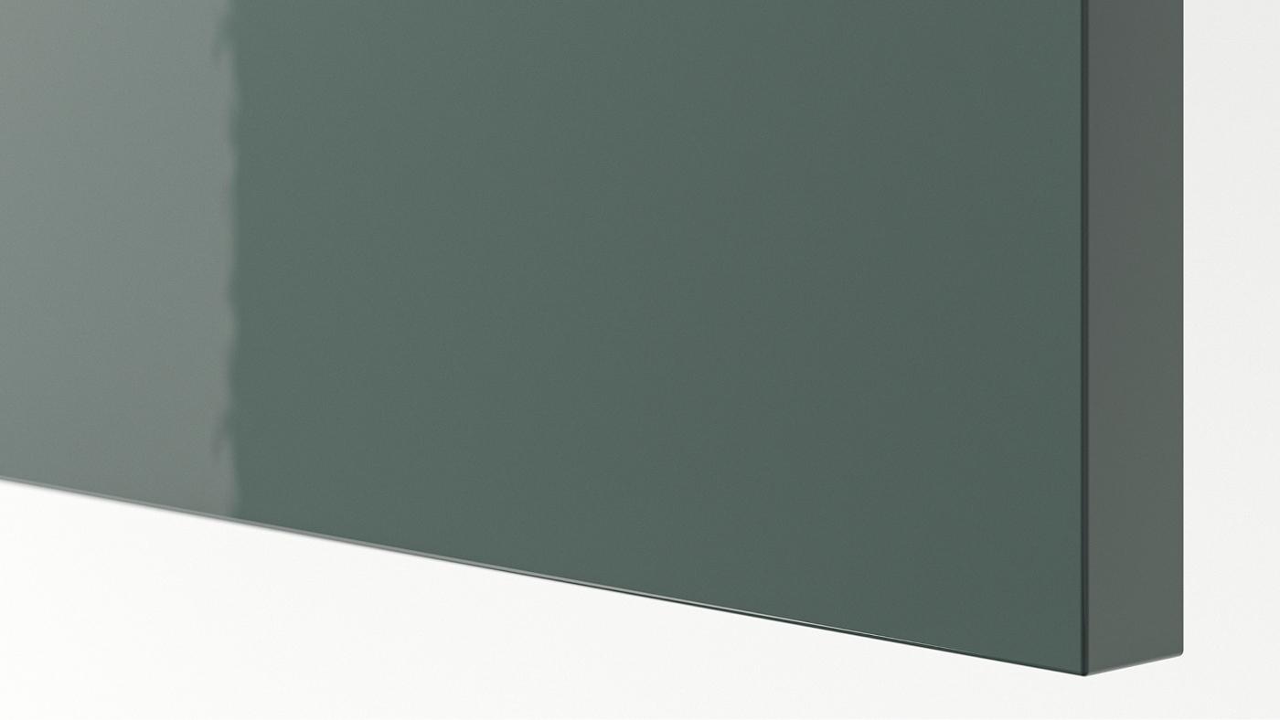 KALLARP High Gloss Dark Grey-Green Doors - METOD Kitchens - IKEA UK