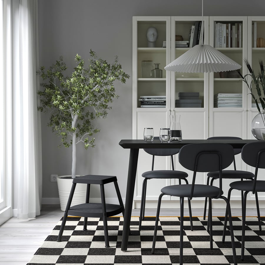 HADDARP prenosiva stepenica, 4-smjerno crno-siva - IKEA