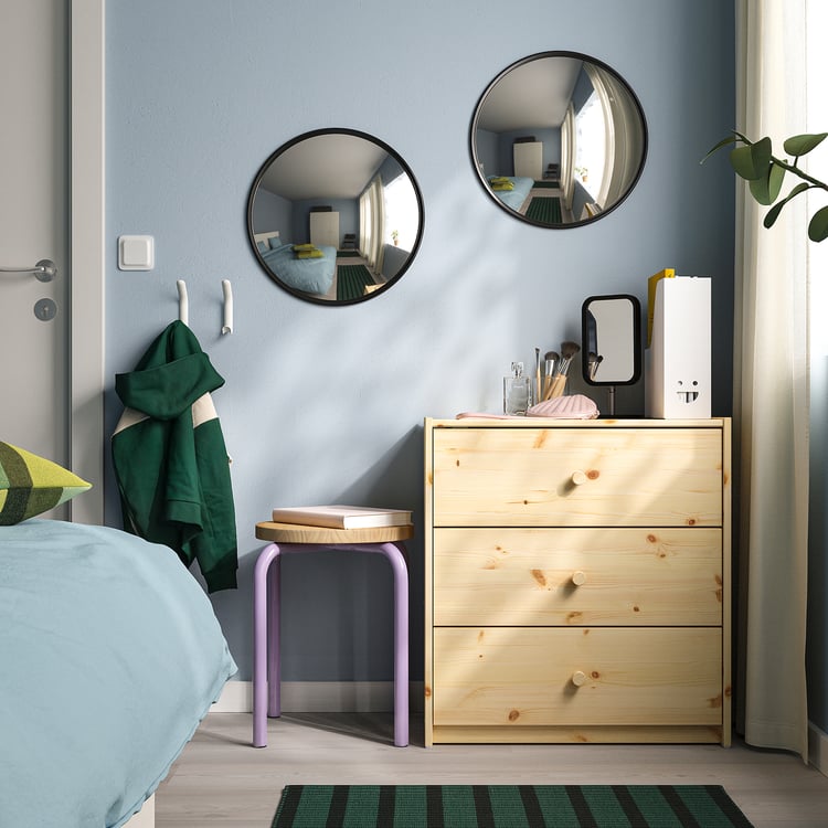 SVARTBJÖRK ukrasno konveksno ogledalo, crna, 41 cm - IKEA