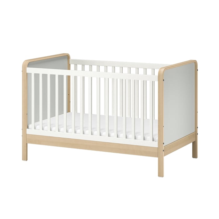 ÄLSKVÄRD cot, birch/white, 70x140 cm - IKEA Ireland