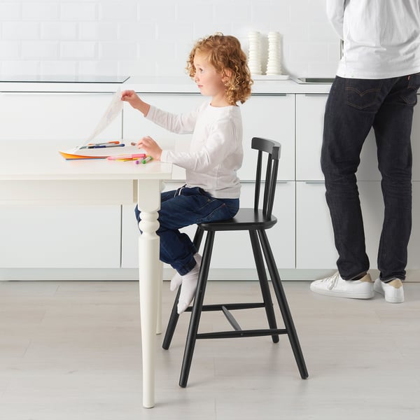 AGAM Junior chair, black - IKEA Ireland