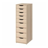 ALEX drawer unit with 9 drawers, white, 36x116 cm - IKEA Ireland
