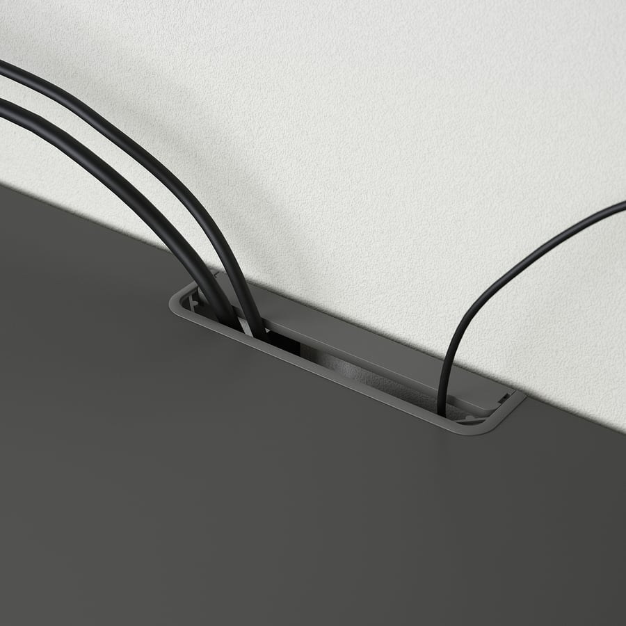 BESTÅ TV storage combination/glass doors, dark grey Lappviken/Fällsvik ...