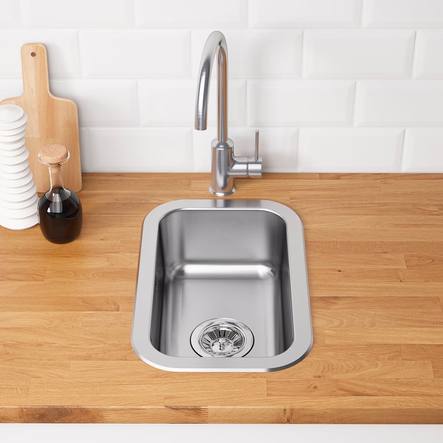 BOHOLMEN inset sink, stainless steel, 47x30 cm - IKEA Ireland