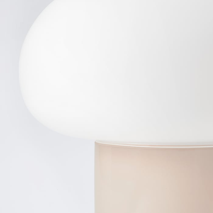 DEJSA beige/opal white glass table lamp, 28 cm - IKEA Ireland