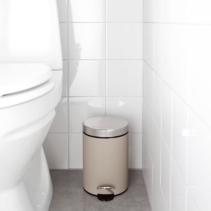 EKOLN waste bin, beige, 3 l - IKEA Ireland
