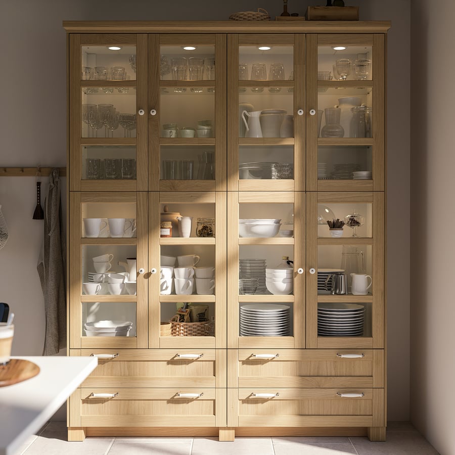 FORSBACKA plinth, oak effect, 220x8 cm - IKEA Ireland