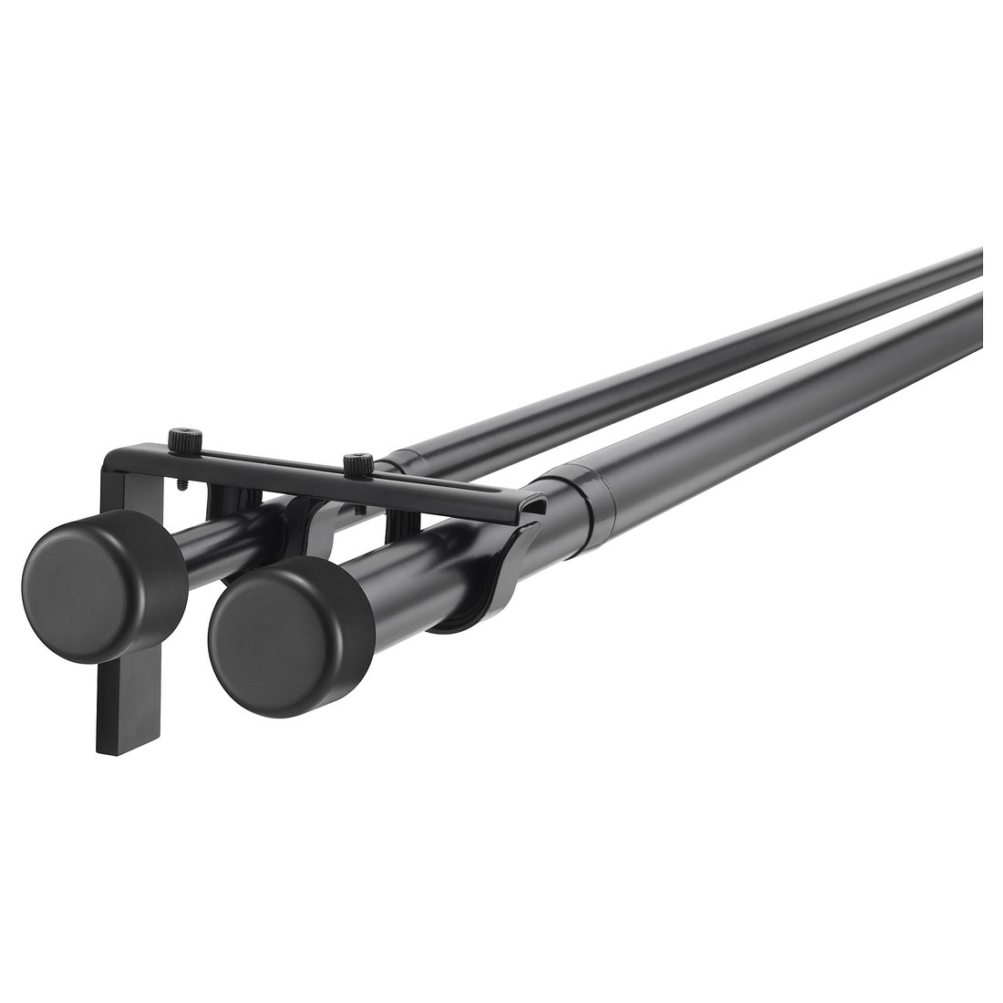 HUGAD / RÄCKA double curtain rod combination, with wall/ceiling ...