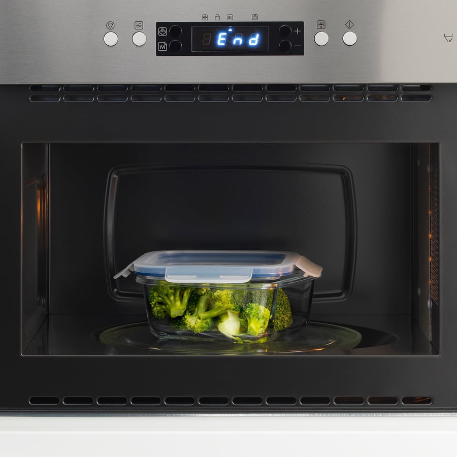 IKEA 365+ food container with lid, square glass/plastic, 600 ml - IKEA ...