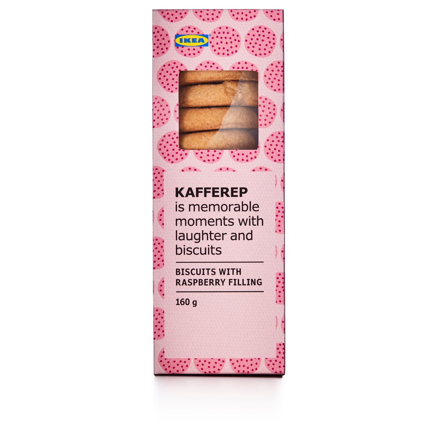 KAFFEREP Biscuits with raspberry filling, Net weight: 160 g - IKEA Ireland