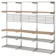 KUNGSFORS suspension rail with shelf/wll grid, stainless steel/ash ...