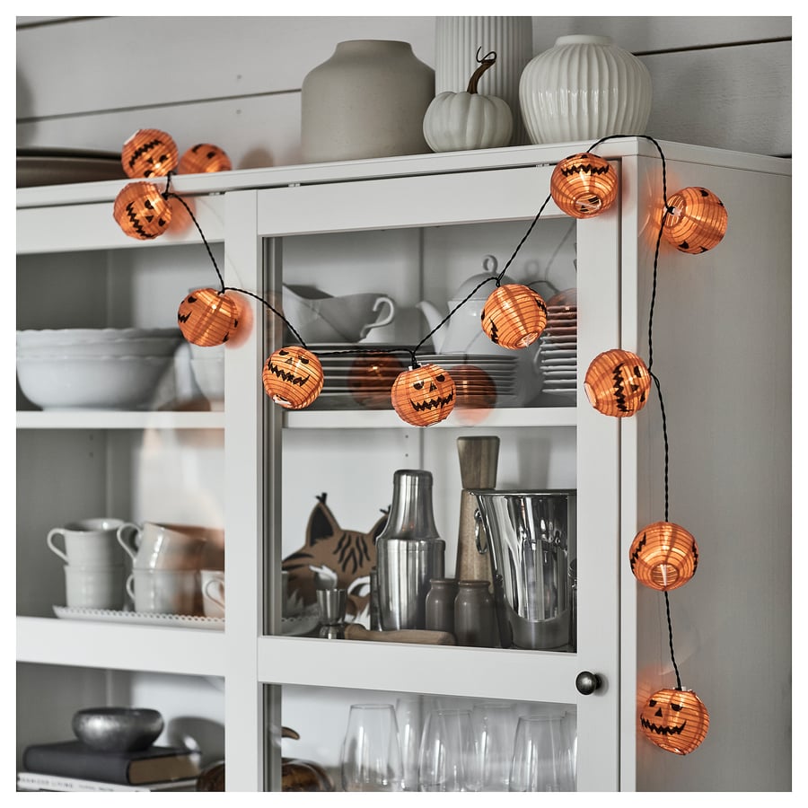 KUSTFYR LED lighting chain with 12 lights - pumpkin/battery-operated ...