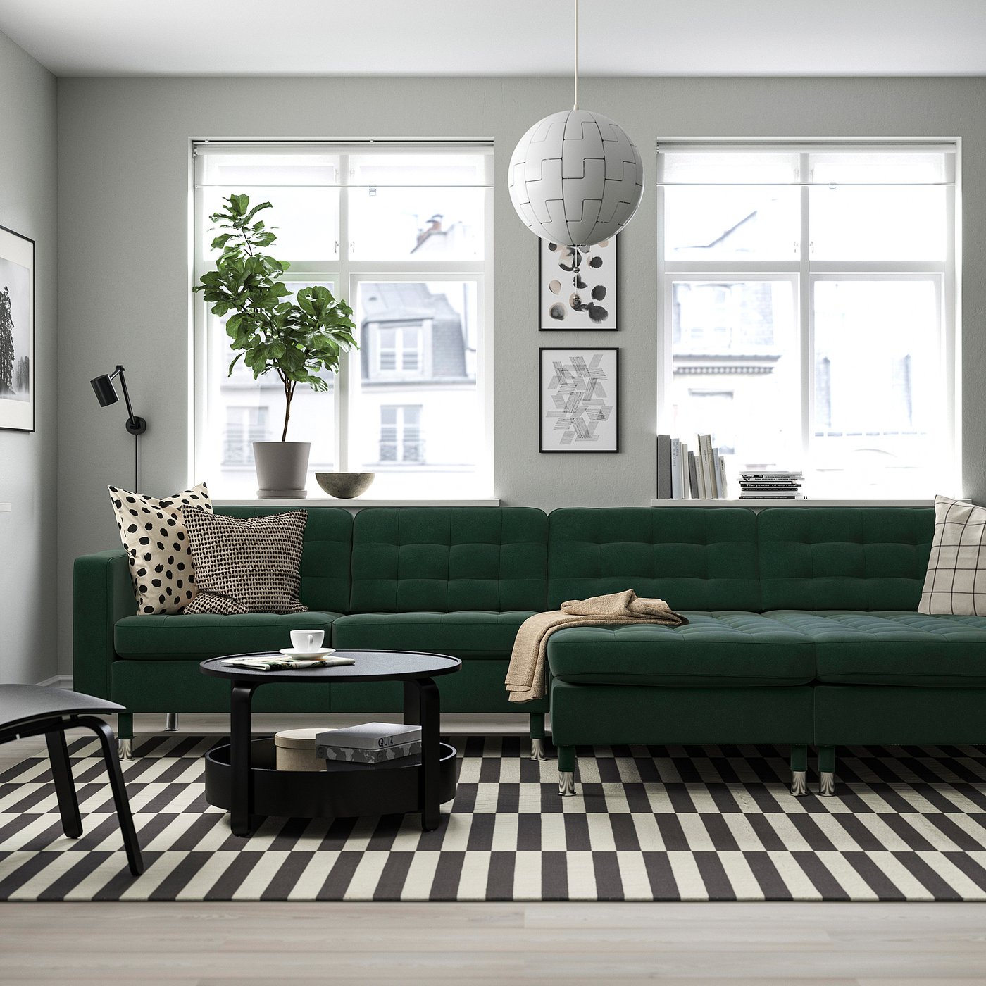 Ikea green couch velvet store