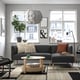 LILLEHEM 3-seat modular sofa w chaise longue, Gunnared/dark grey wood ...
