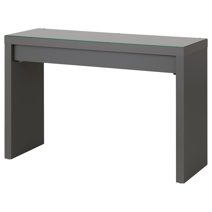 MALM dressing table, dark grey, 120x41 cm - IKEA Ireland
