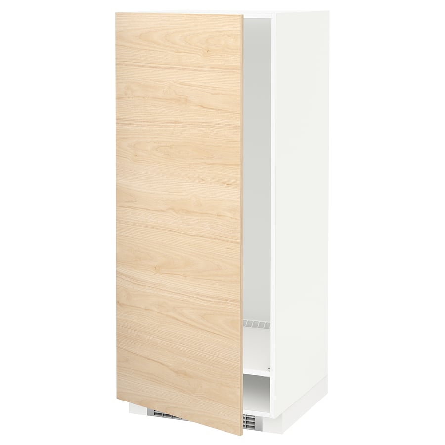 METOD high cabinet for fridge/freezer, white/Askersund light ash effect ...