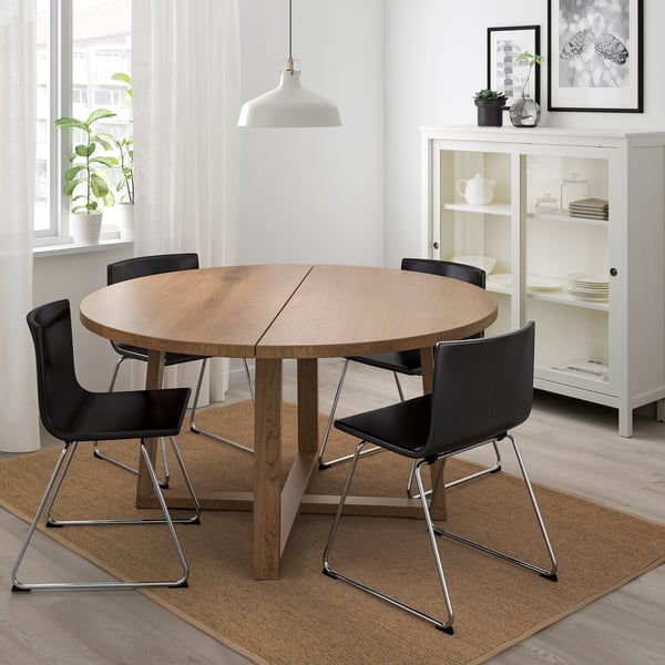 MÖRBYLÅNGA Table, oak veneer brown stained, - IKEA Ireland