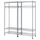 OMAR shelving unit with clothes rail, galvanised, 186x50x201 cm - IKEA ...
