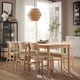 SKANSNÄS / SKANSNÄS dining table and 4 chairs, light beech veneer/light ...