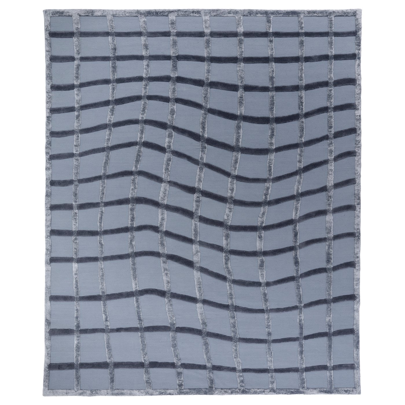 SKUGGSVINGEL light blue, wave patterned rug, 240x300 cm - IKEA Ireland