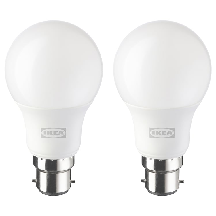 SOLHETTA LED bulb B22 806 lumen, dimmable/globe opal white - IKEA Ireland