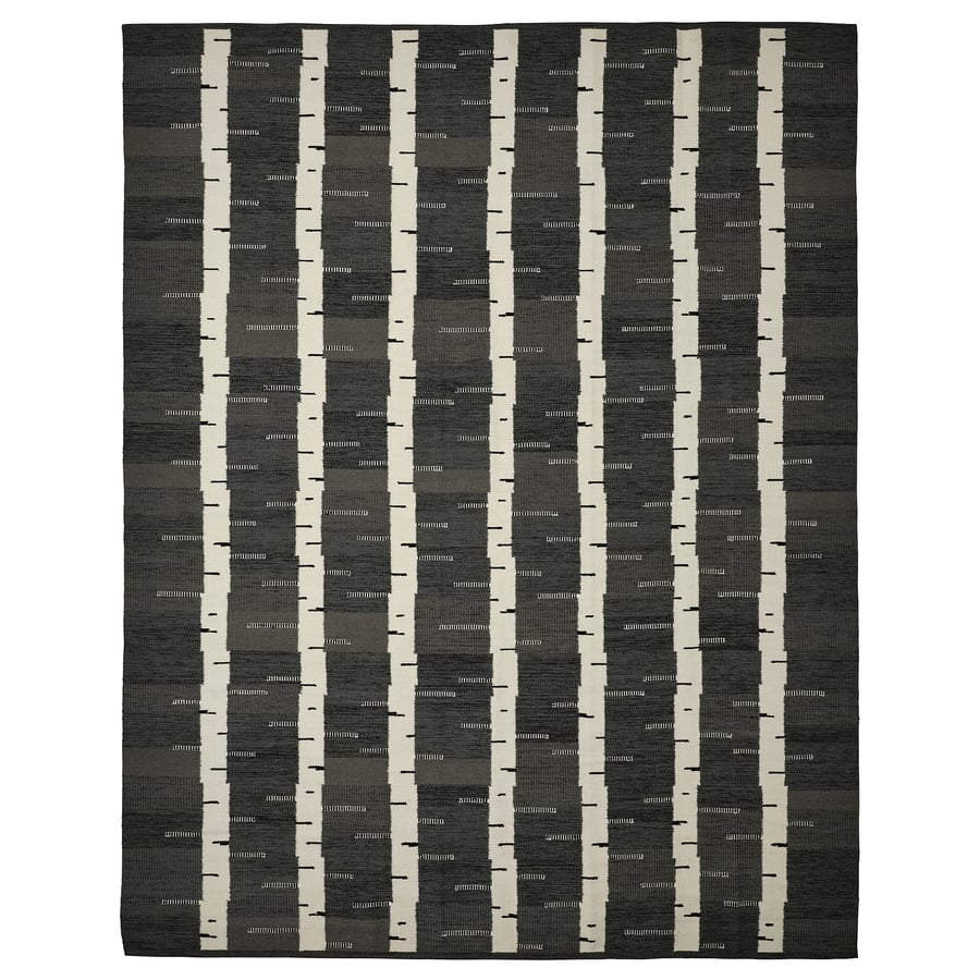 STOCKHOLM 2025 rug, flatwoven, grey/white/black handwoven, 240x300 cm ...
