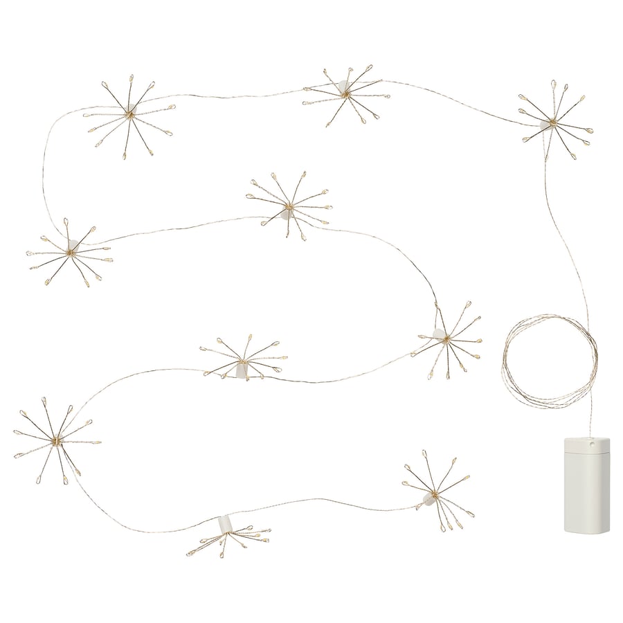 STRÅLA LED lighting chain with 10 lights, sparkler/battery-operated ...