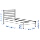 TARVA White stained, single bed frame - IKEA Ireland