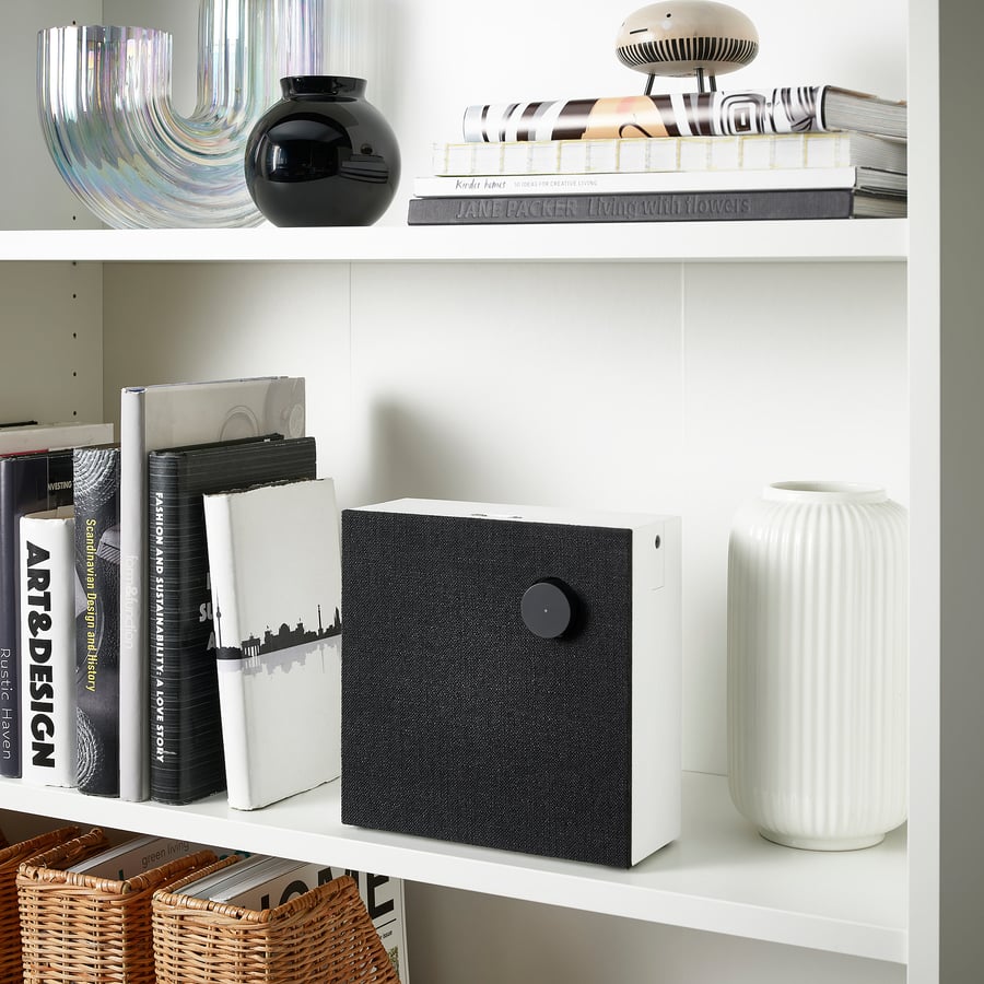 VAPPEBY black, front flap for bluetooth speaker, 20x20 cm - IKEA Ireland