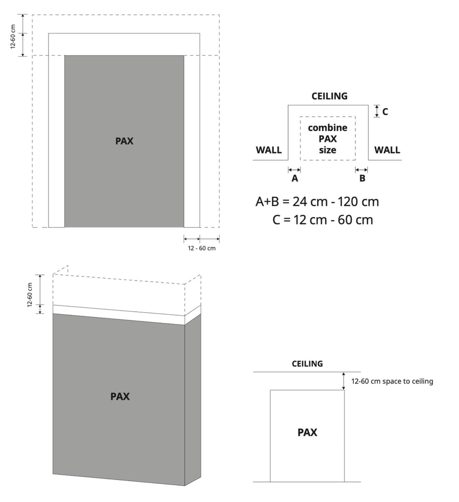 Box up your PAX wardrobe for a built-in look - IKEA
