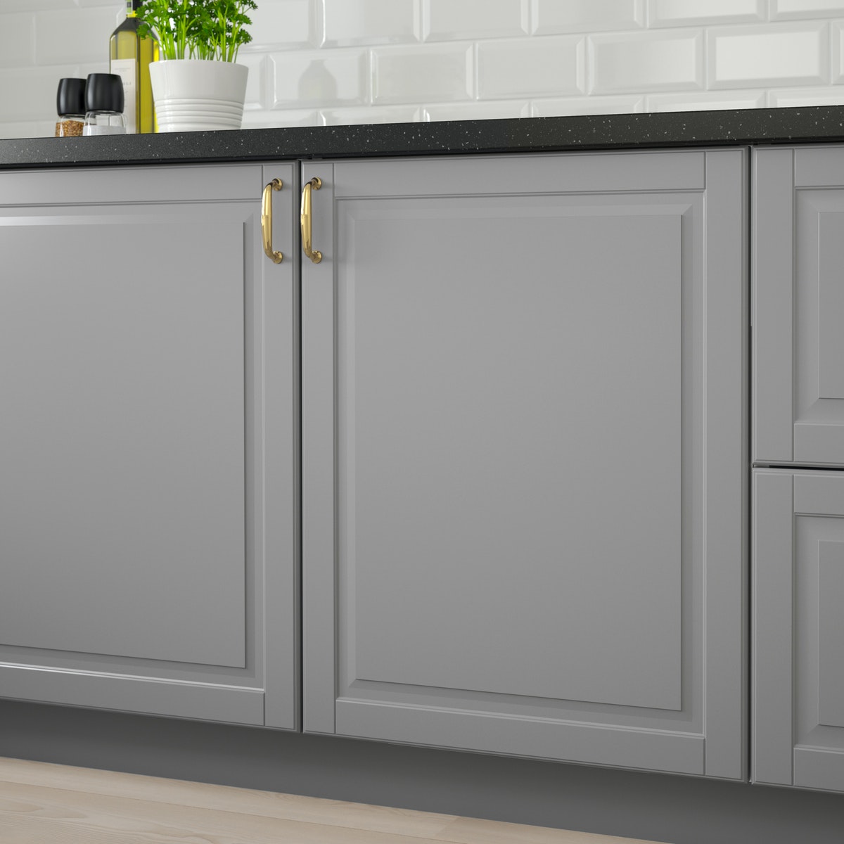 A sleek traditional-style kitchen with BODBYN cabinet - IKEA | IKEA ...