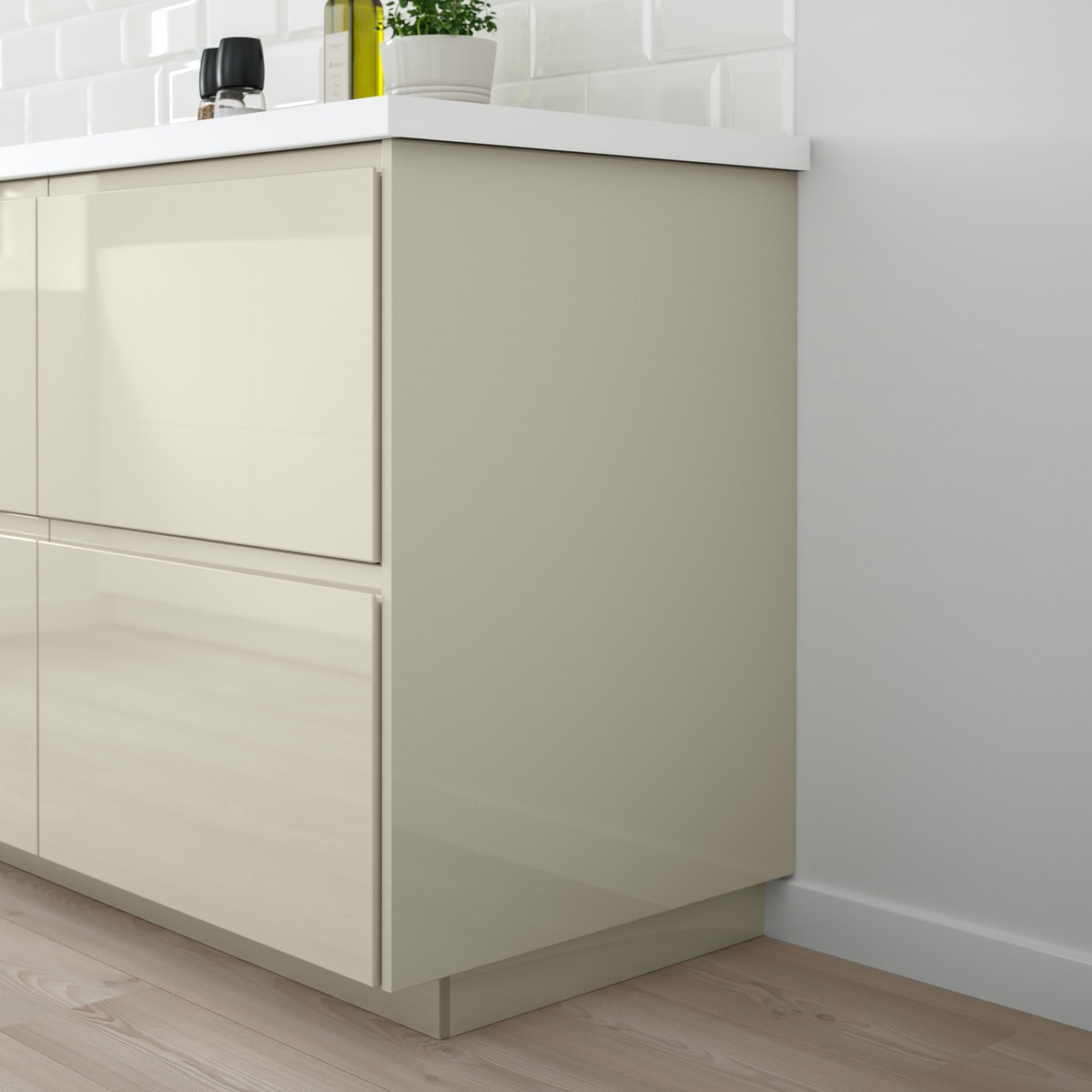 High-Gloss Light Beige Kitchen - METOD Kitchen System - IKEA Ireland