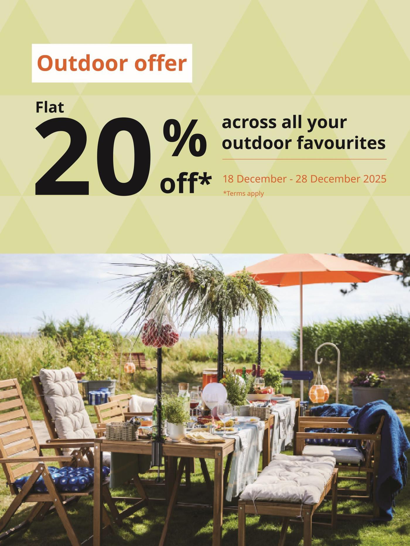 Outdoor Offers Oman: 20% Off & IKEA Family offer - IKEA