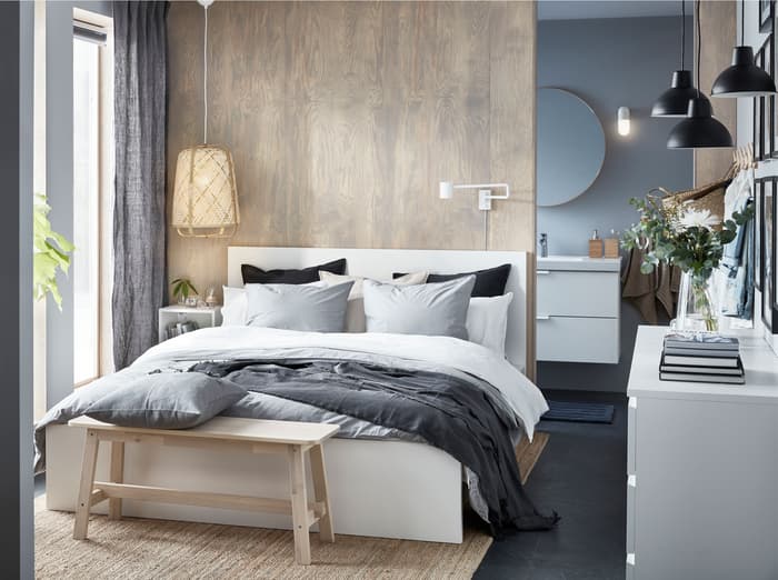 Stylová malá ložnice s luxusními detaily - IKEA