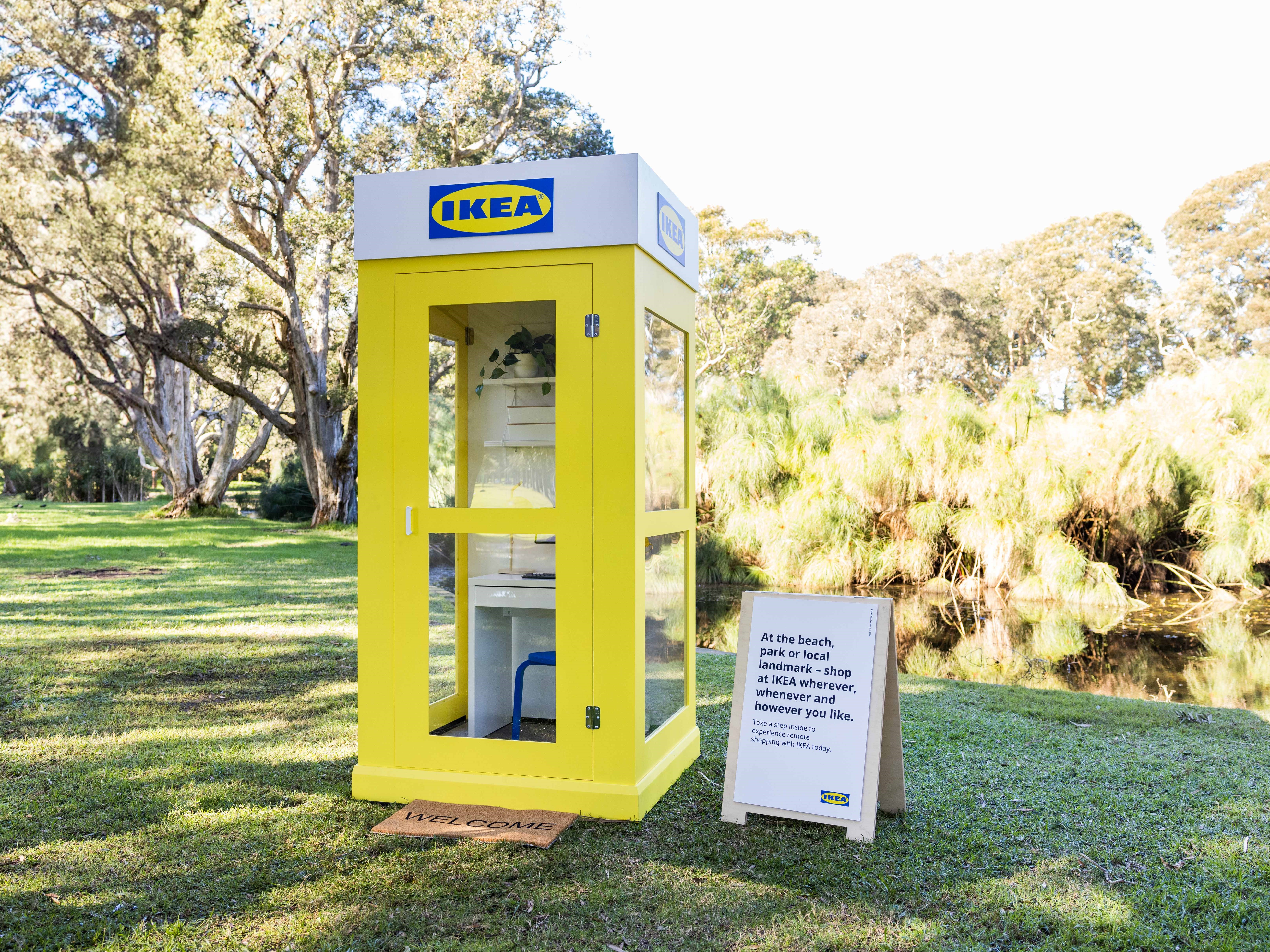 An IKEA phone booth is visiting regional centres - IKEA