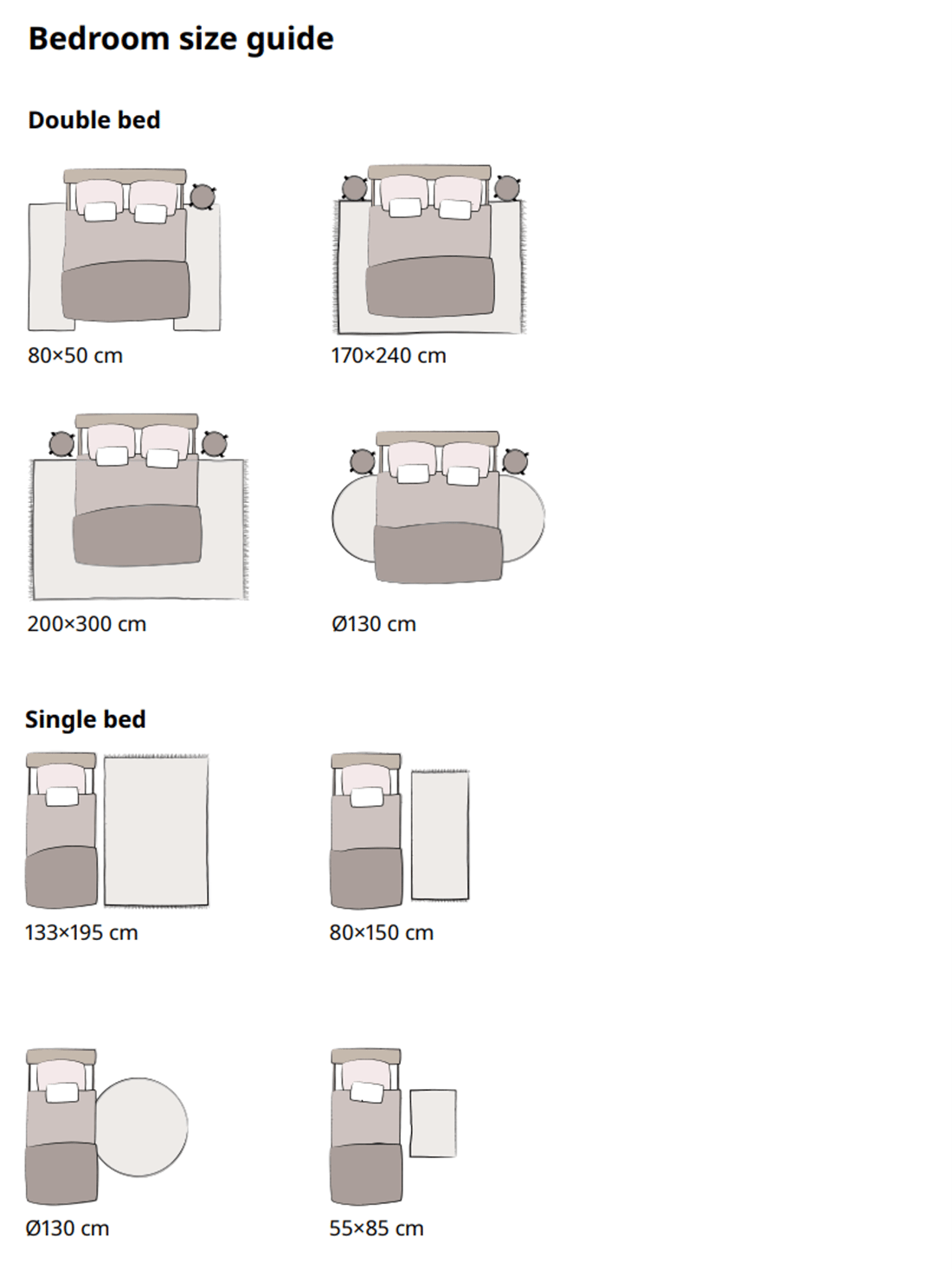 Choosing the right size rug for your space - IKEA
