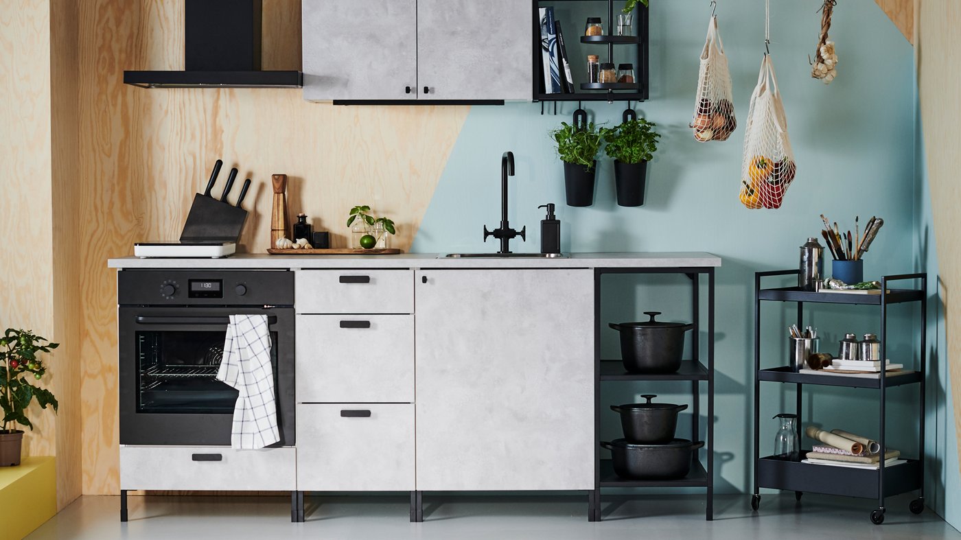 Explore the ENHET Kitchen System with Open-Storage Frames - IKEA Ireland
