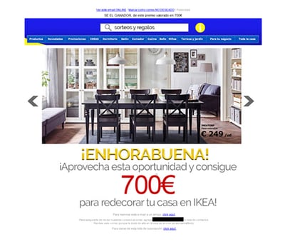 Fake promotions - IKEA Spain