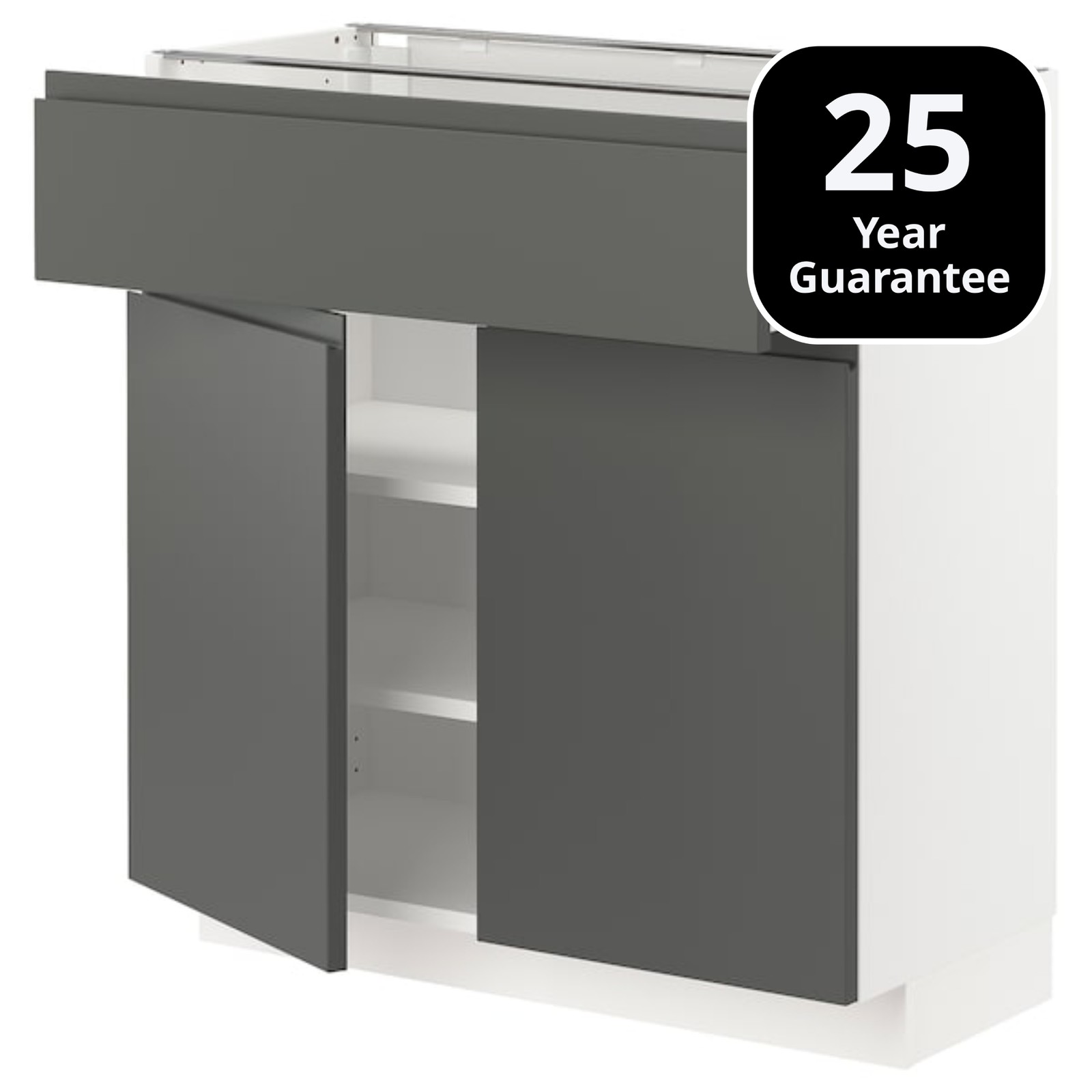 A modern and sleek home kitchen with VOXTORP cabinet - IKEA | IKEA ...