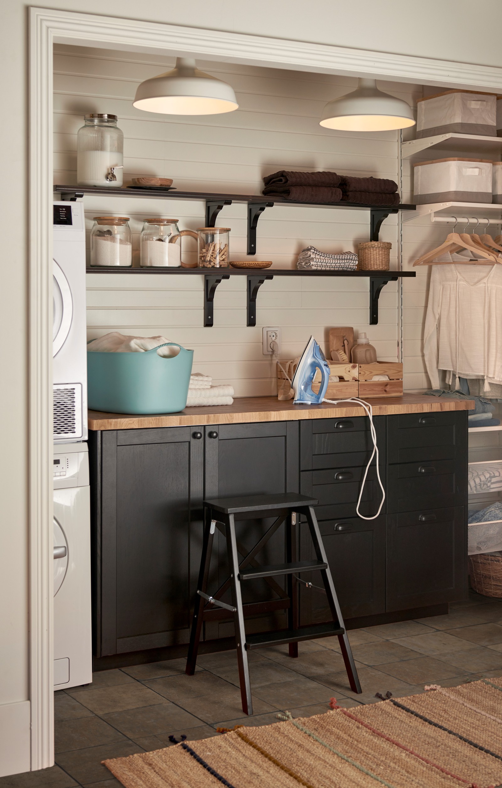 Complete laundry set-up for washing, drying & storage - IKEA
